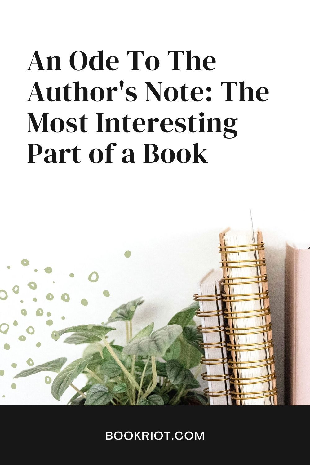 An Ode to the Author's Note