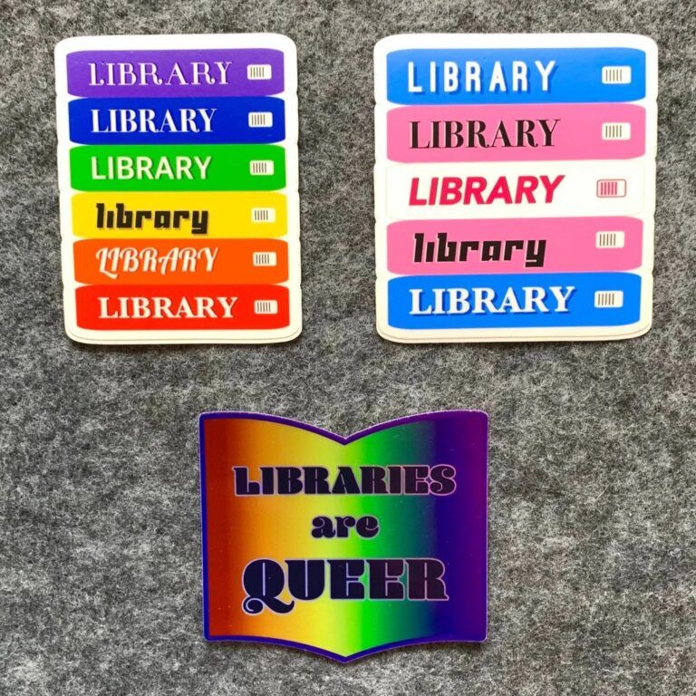 Rainbow Book Stack Stickers for Pride | Book Riot