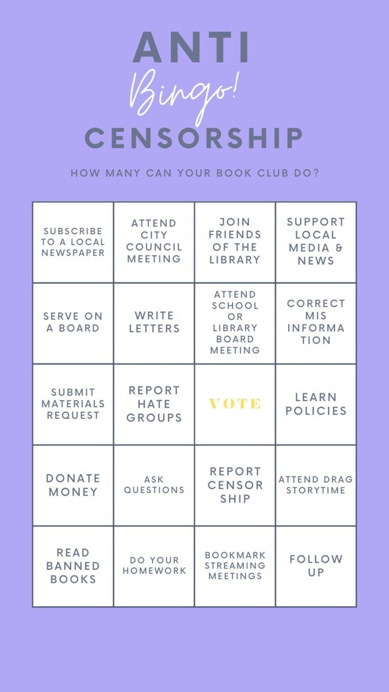 Banned Books BINGO for Book Clubs | Book Riot
